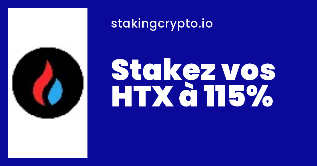 Staking de HTX (HTX) à 115% - StakingCrypto.io